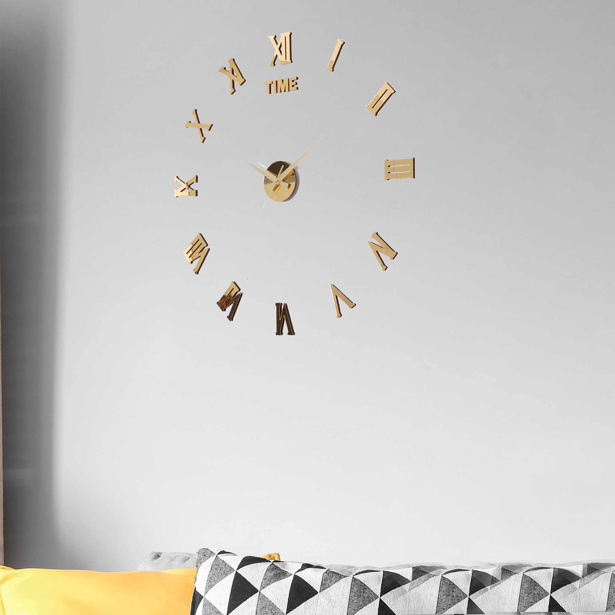 Modern Stylish DIY Wall Clock, 3D Frameless Elegant Home Decoration ...