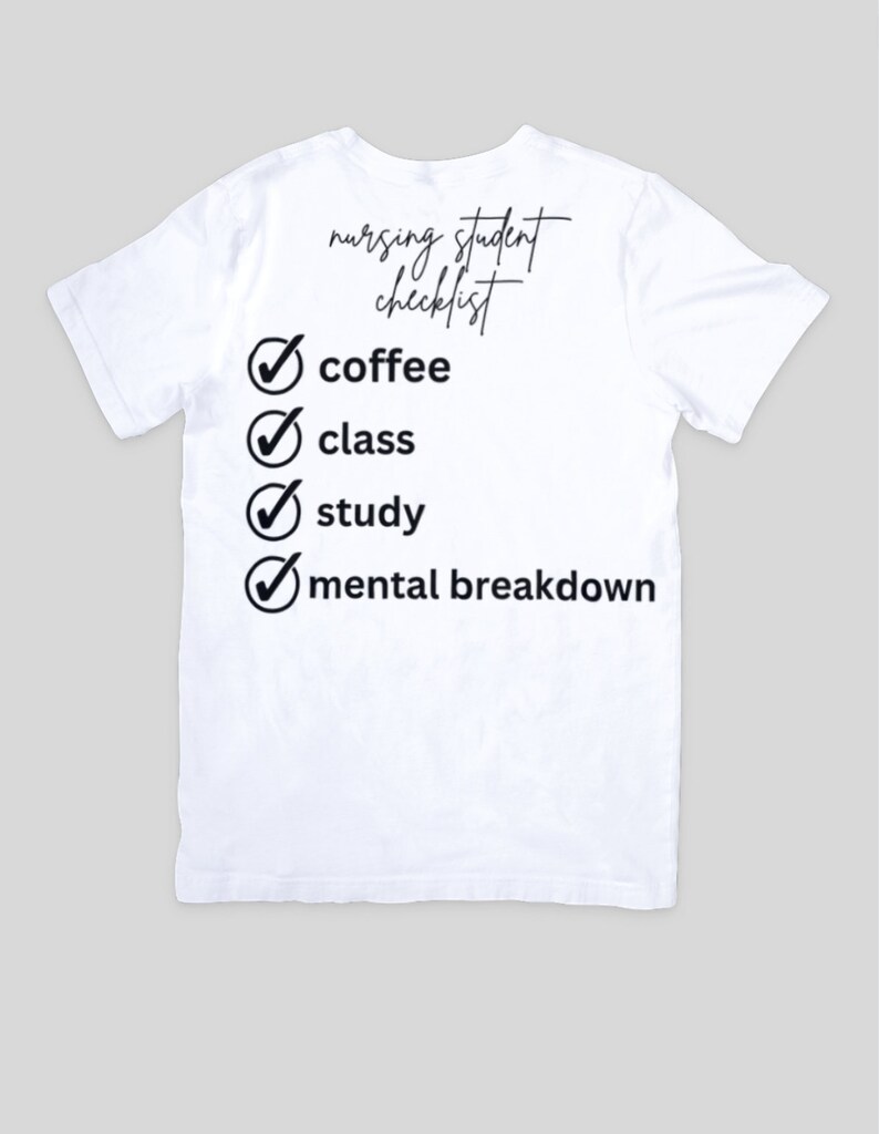 Nursing Student Checklist PNG/ Digital Download - Etsy