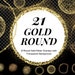 Gold Glitter Circle Clipart: 21 PNG Frame Overlays (digital Download ...