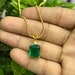 Emerald Colour Gemstone Green Colour Pendant, Handmade Pandant,925 ...