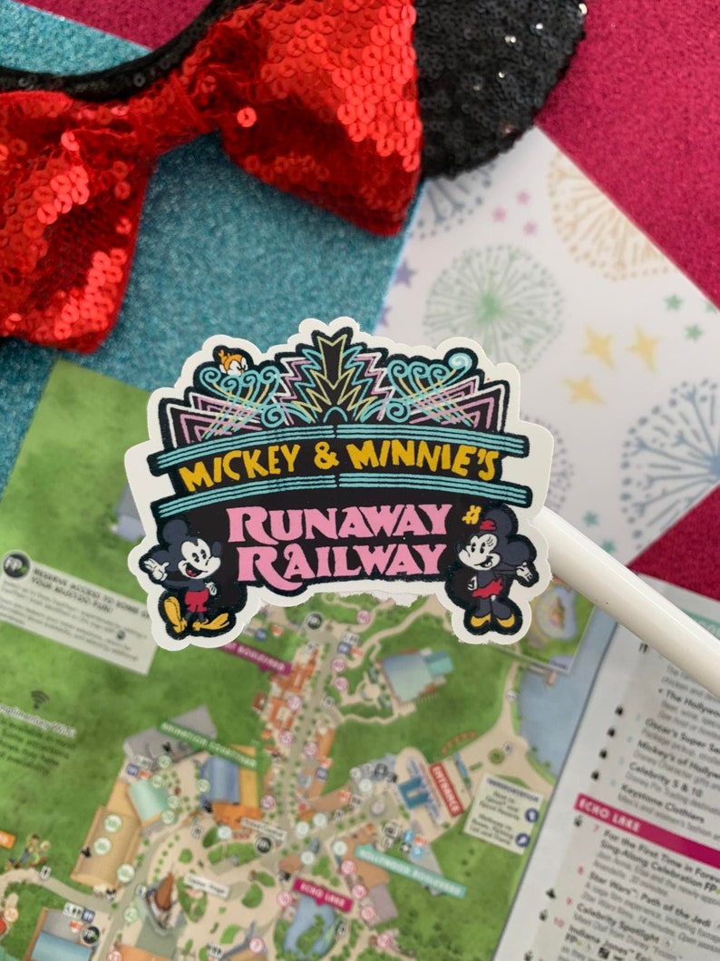 Mickey and Minnie's Runaway Railway Ride Sign - Etsy UK