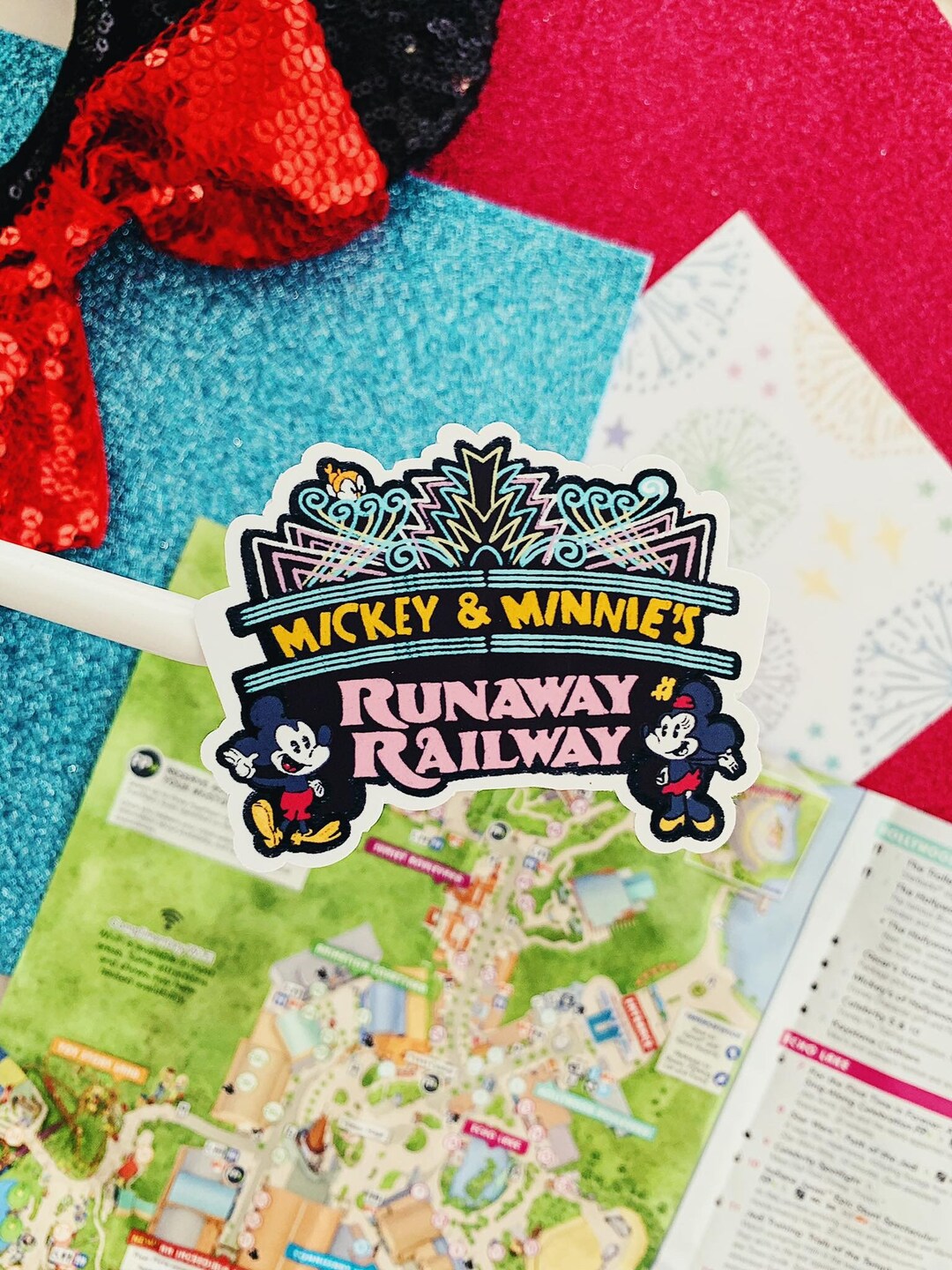 Mickey and Minnie's Runaway Railway Ride Sign Sticker/decals/hollywood ...