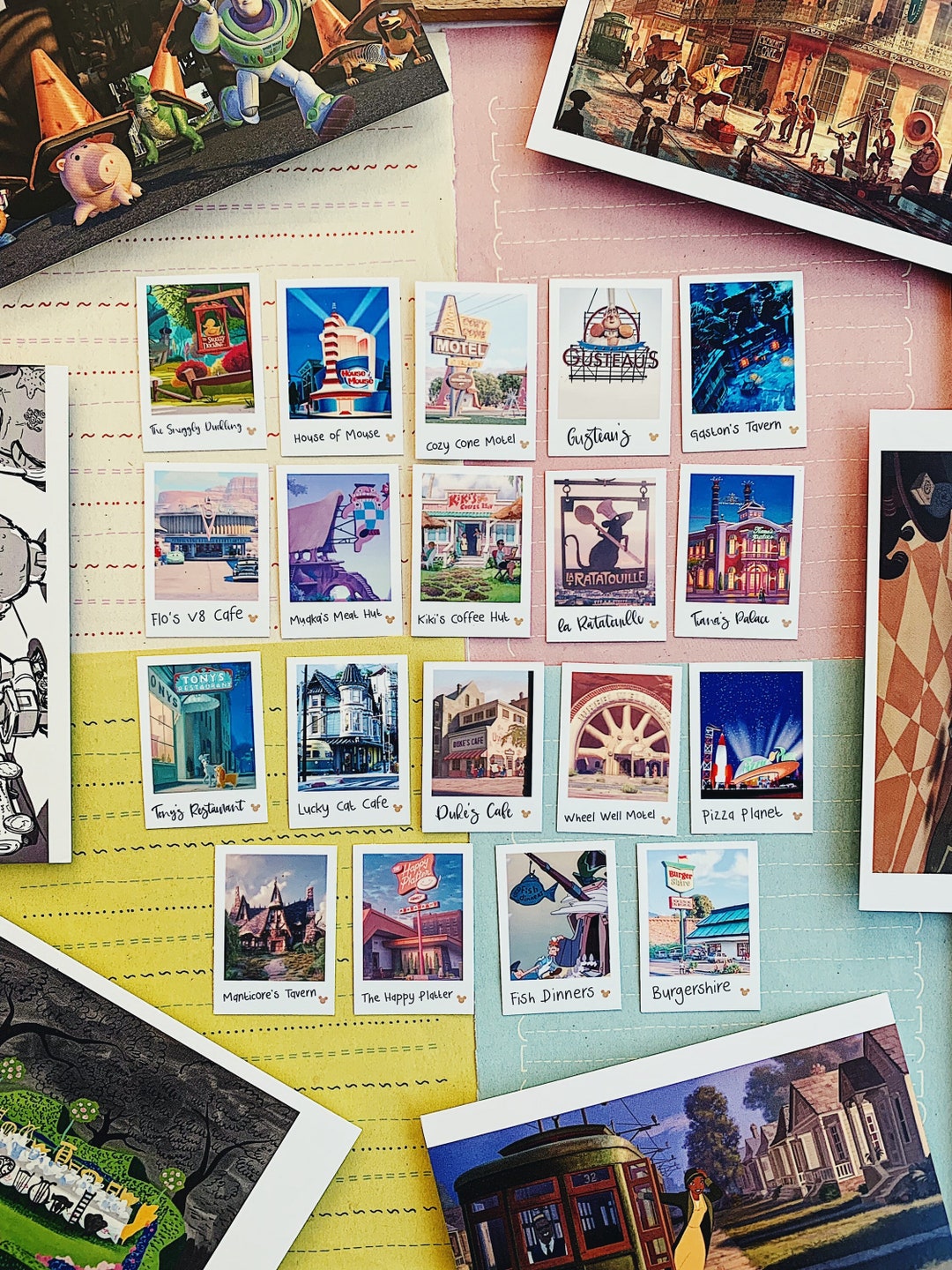 Disney Movie Restaurants/cafes Mini Photo Stickers/disney Movie ...