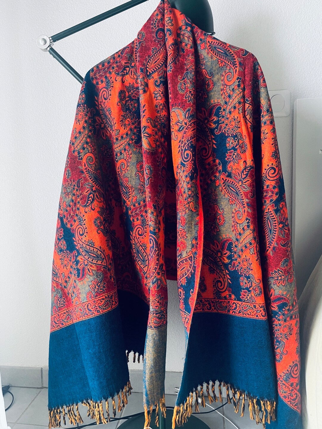 Reversible Tibetan Yak Wool Shawl/scarf, Shawl, Loose Weave for Super ...