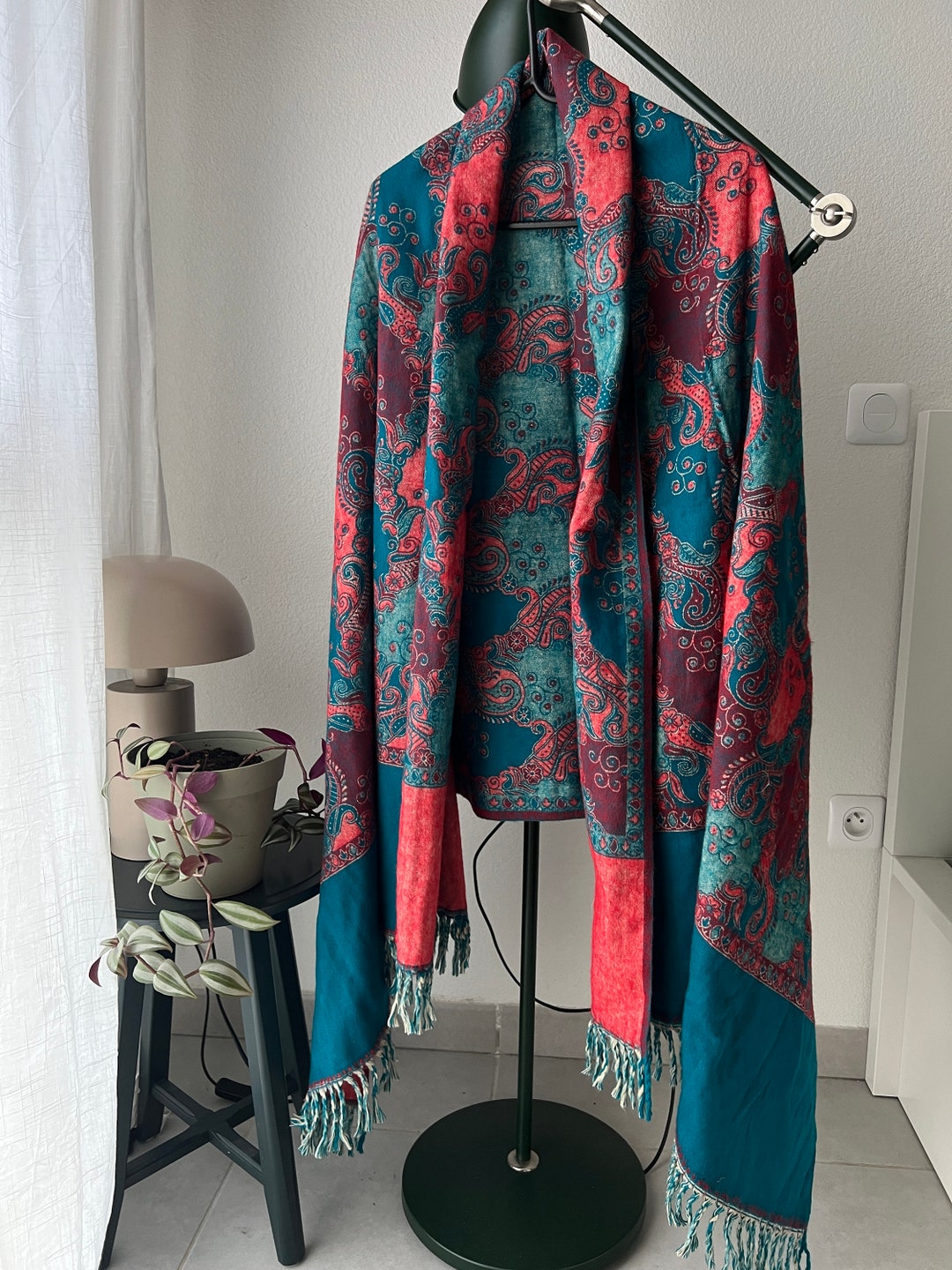 Reversible Tibetan Yak Wool Shawl/scarf, Shawl, Loose Weave for Super ...