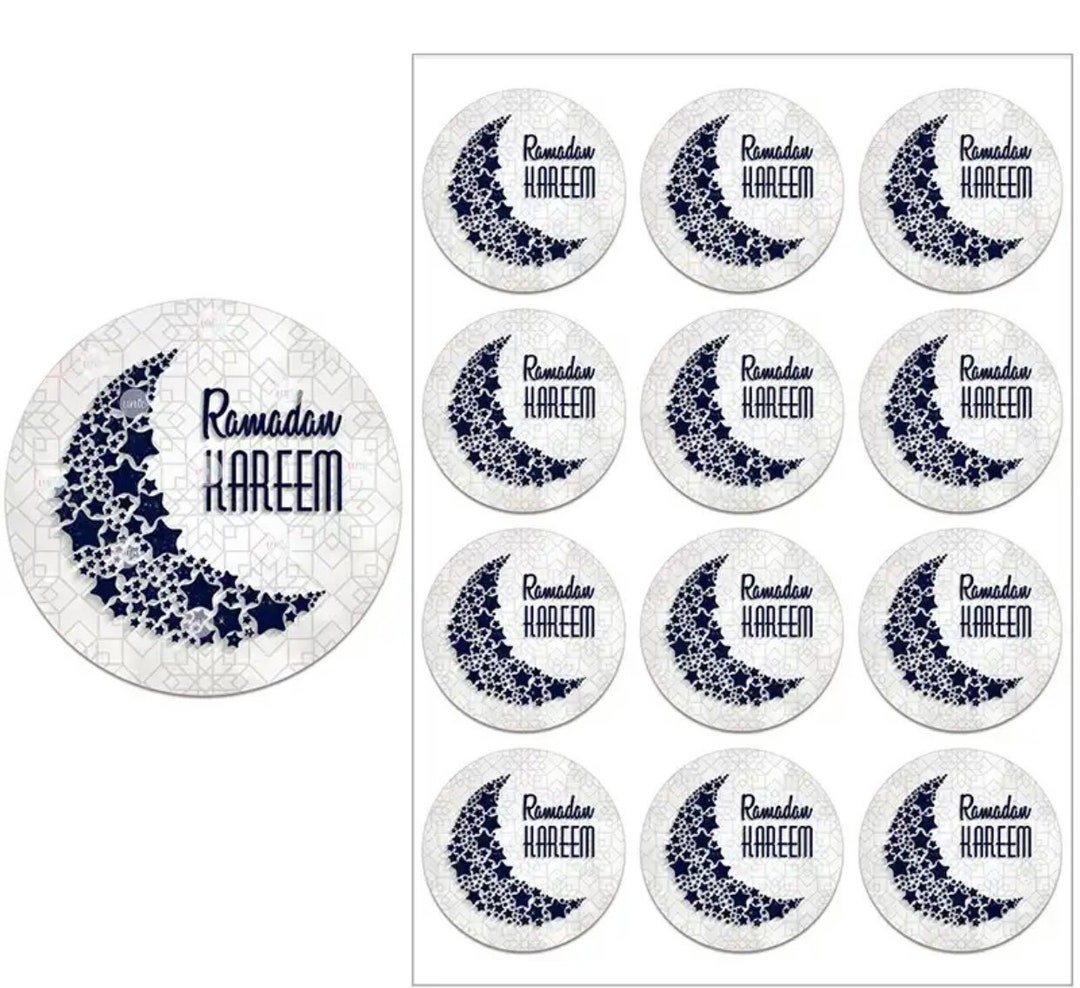 12 X Ramadan Stickers, Ramadan Mubarak Kareem, Ramazan Stickers, Iftar ...