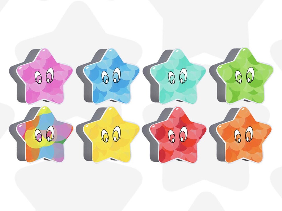 All-star Sticker Pack Cute Cartoon Stars Stickers Vinyl Decal Set ...