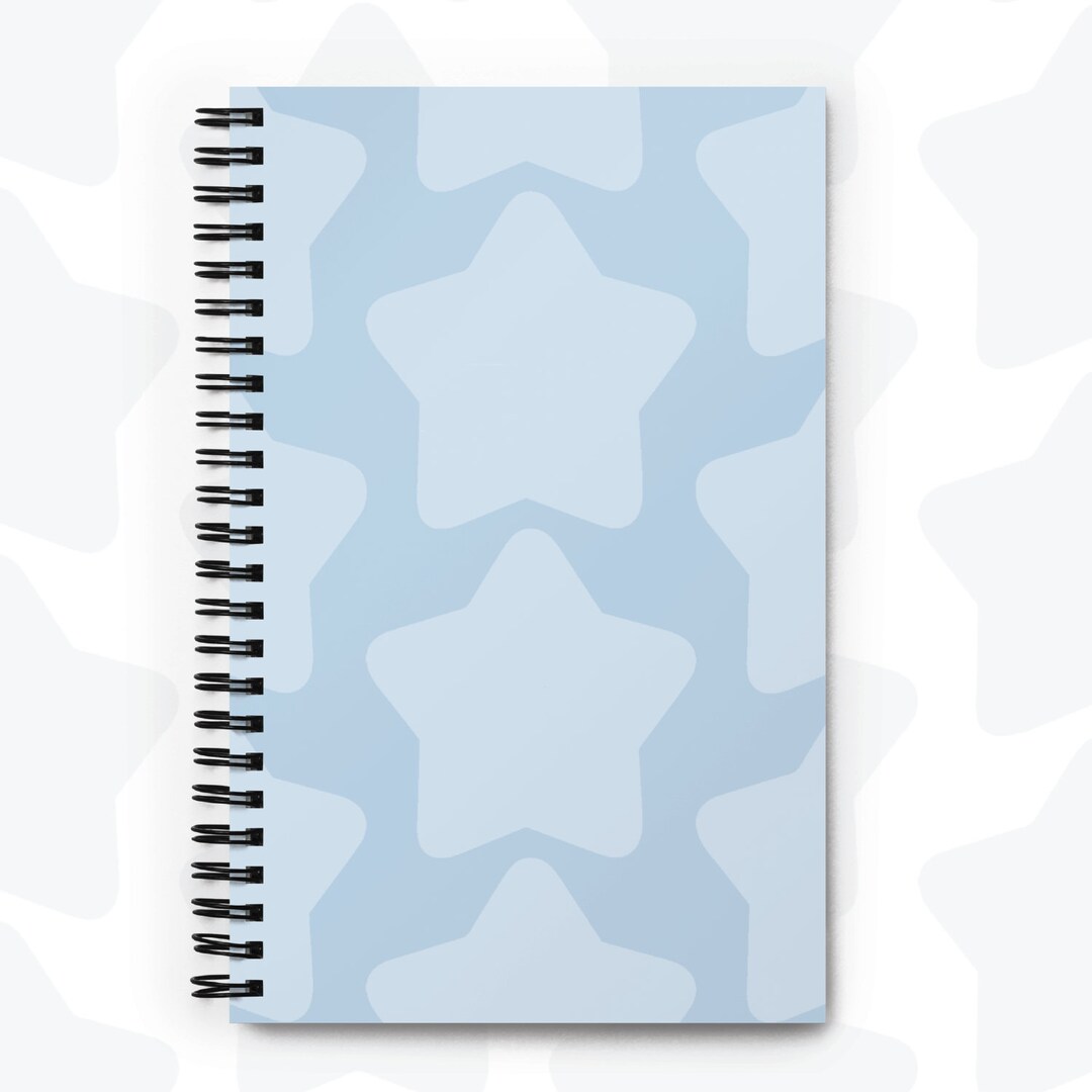 Star Pattern Spiral Notebook ariel's Collection Blue Composition ...
