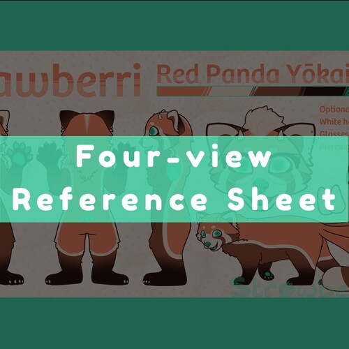 Reference Sheet Commissions digital Animal OC Furry - Etsy