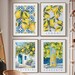 Lemon Print Wall Art, Santorini Print, Greek Travel Wall Art, Kitchen ...