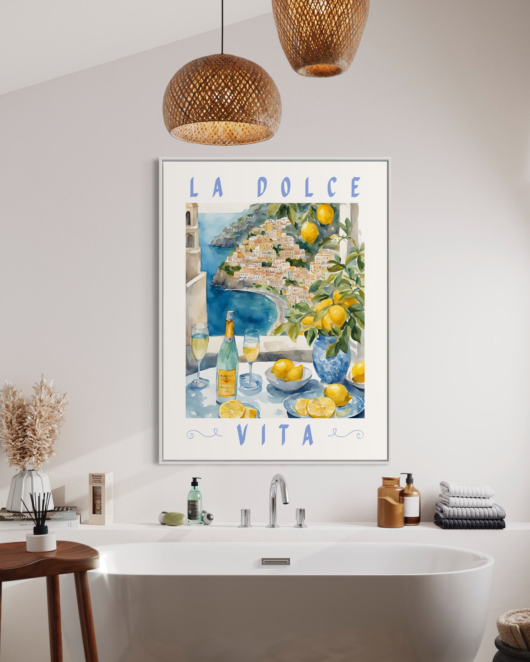 Italy Print Kitchen Wall Art, Lemon Poster, Italy Travel Printable ...