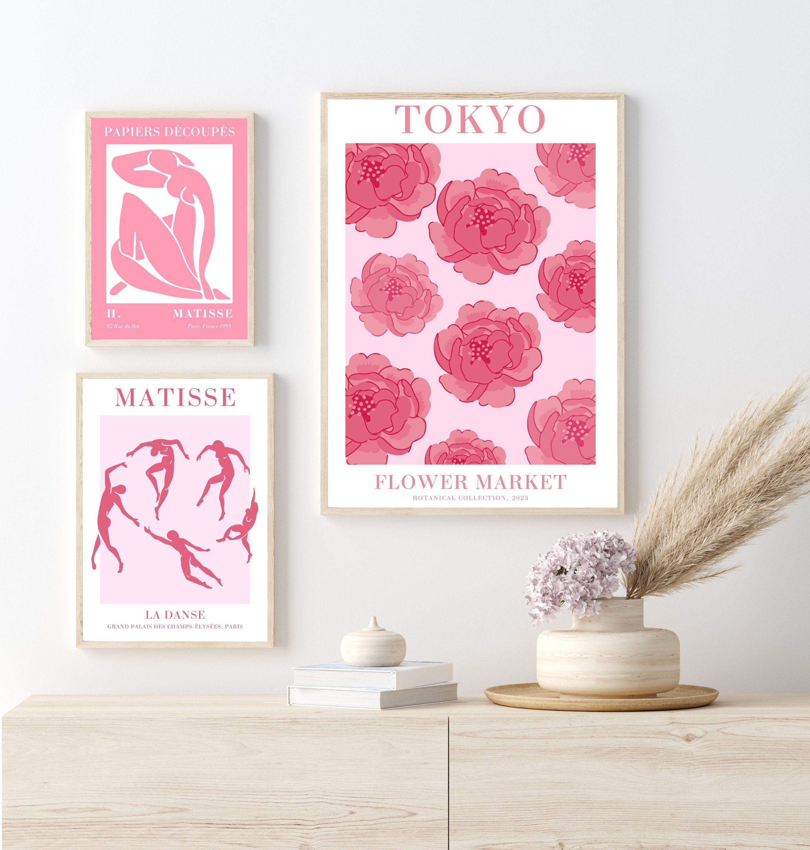 Flower Market Print Set, Flower Market Poster, Set of 6, Flower Poster ...