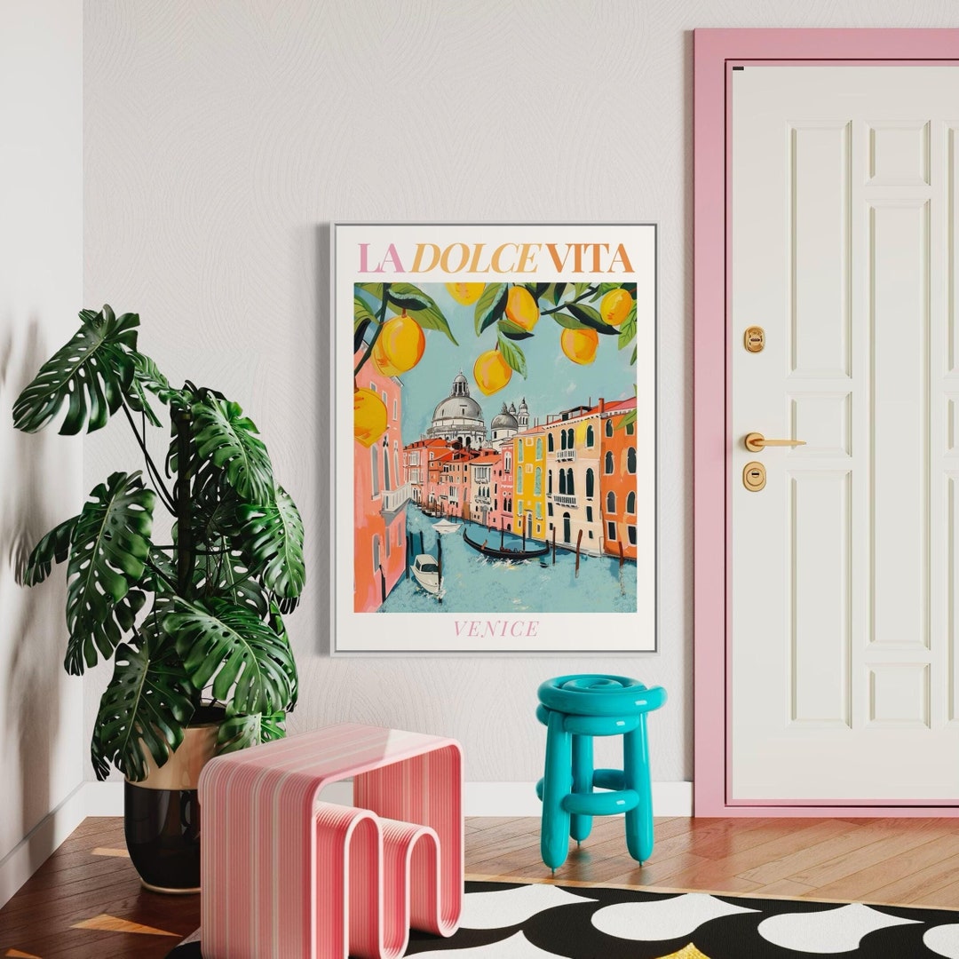Italy Travel Poster, La Dolce Vita, Lemon Print Poster, Italian ...
