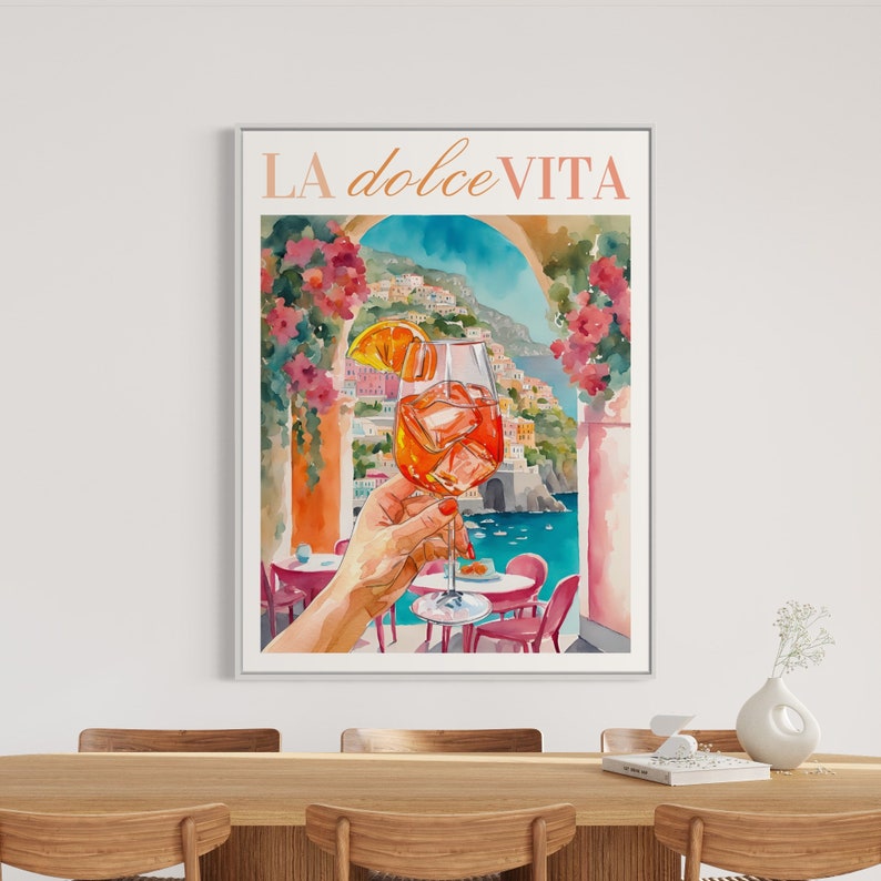 Aperol Spritz Poster, Italian Wall Art, Cocktail Wall Art, Signature ...