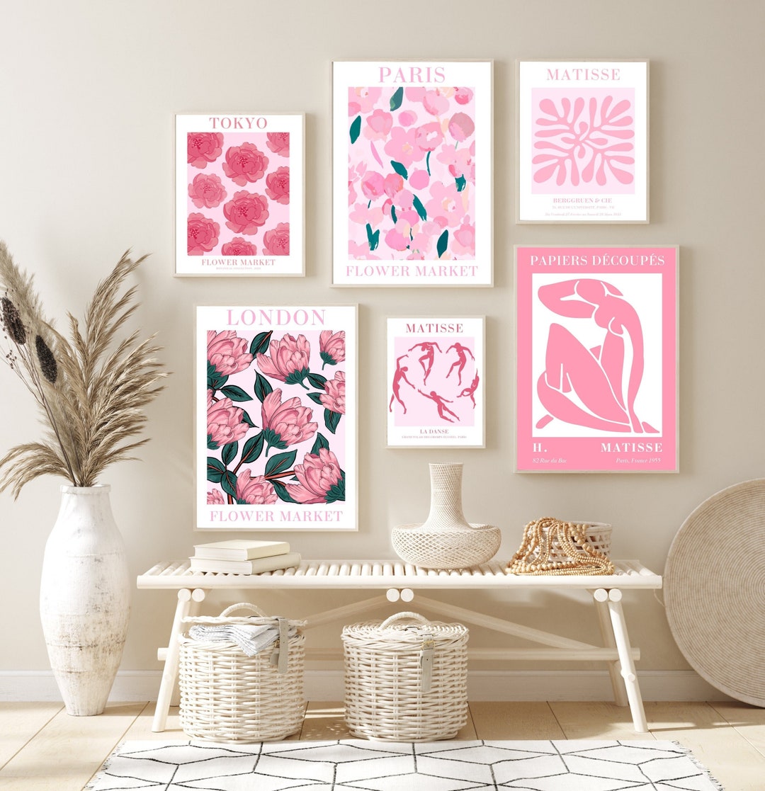 Flower Market Print Set, Flower Market Poster, Set of 6, Flower Poster ...