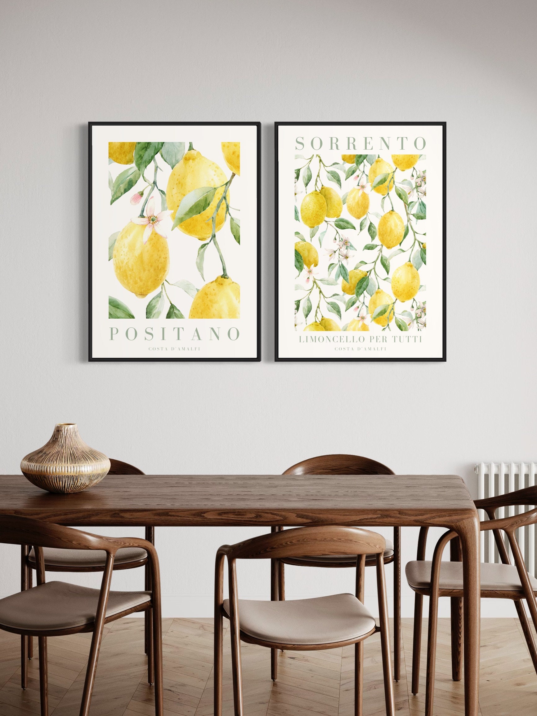 Lemon Print Wall Art Positano Sorrento Lemon Poster - Etsy