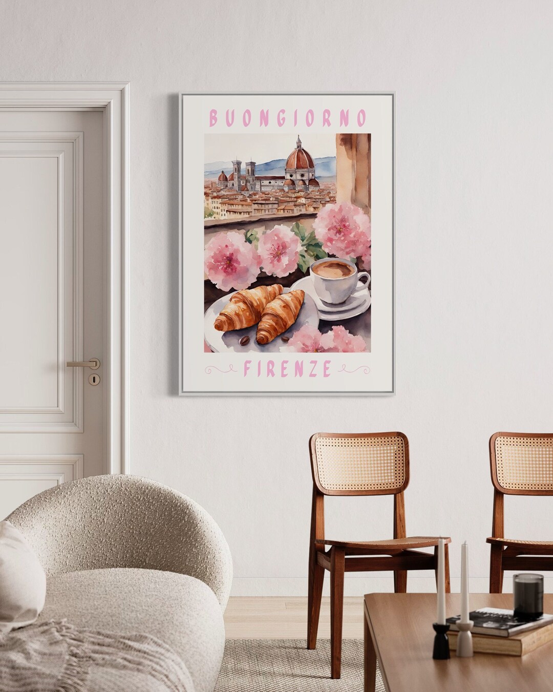 Florence Buongiorno Coffee Poster, Italian Breakfast Coffee Poster ...