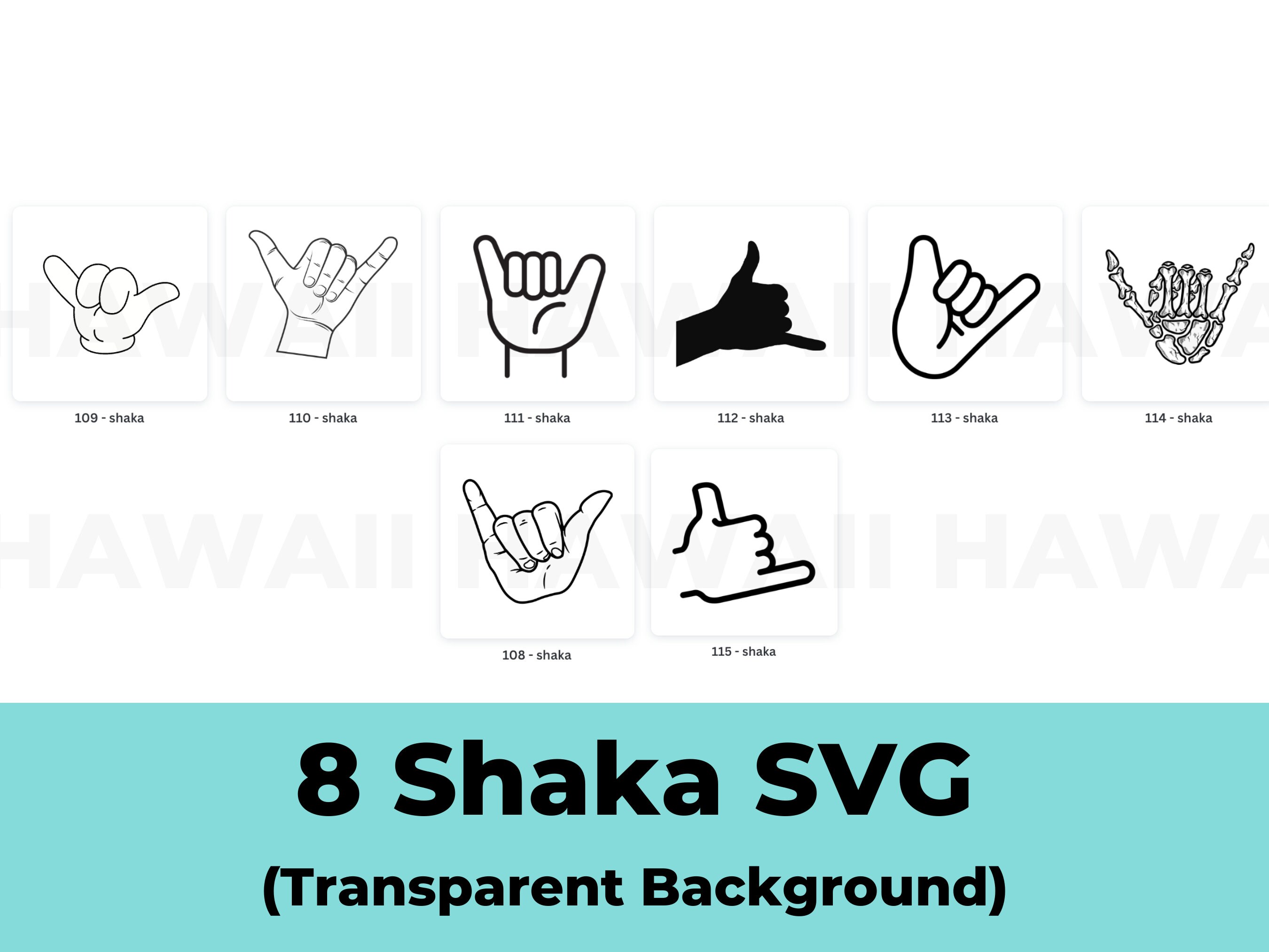 Shaka Svg Bundle | Digital Download - Etsy