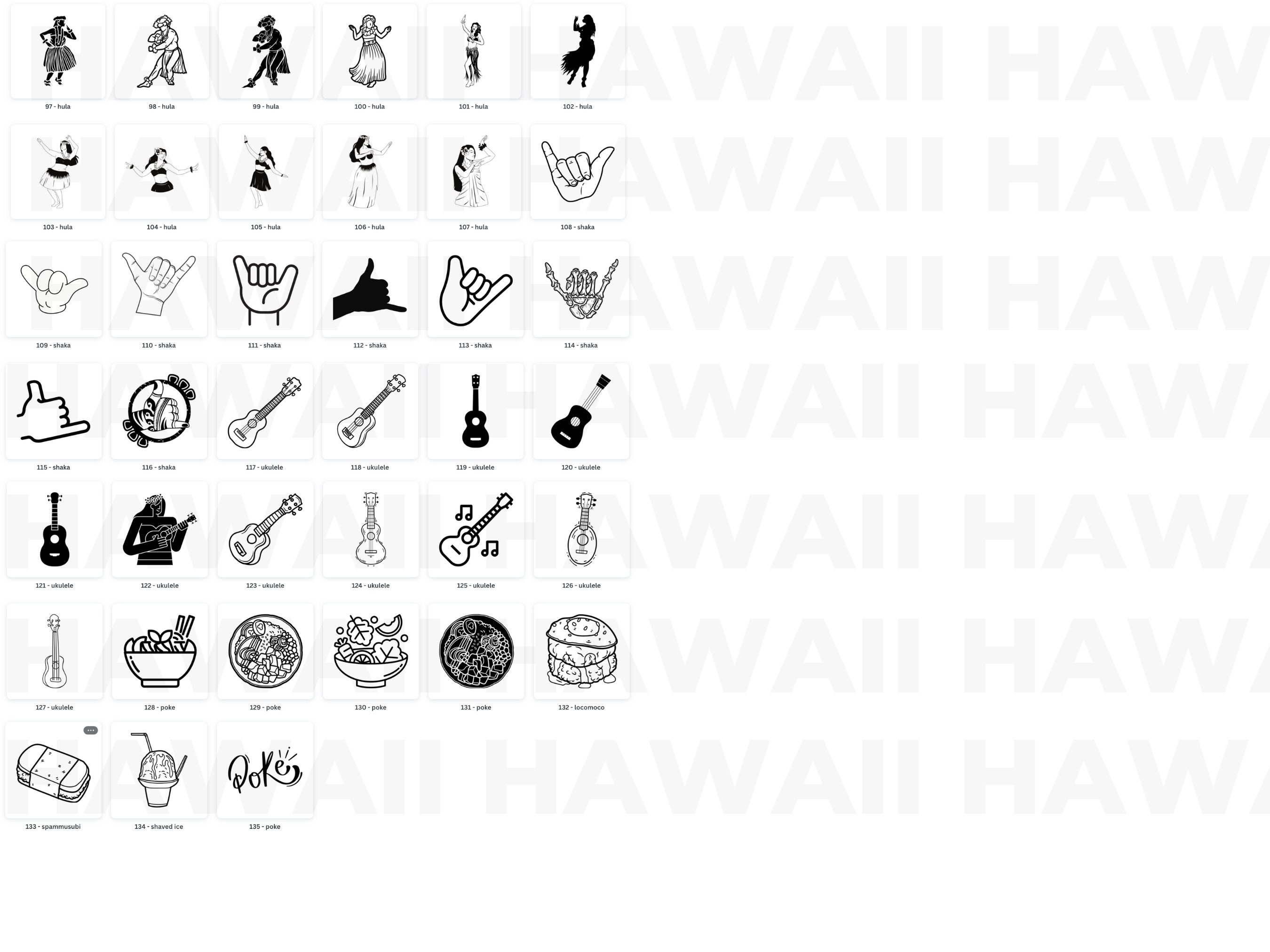 Hawaii SVG Bundle | Aloha Svg | Shaka Svg | Hula Svg | Tiki Svg ...