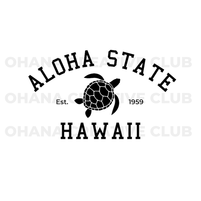 Aloha State Hawaii SVG Bundle | 3 Aloha State With Shaka, Turtle and ...