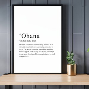 Ohana Definition in Dictionary Style | Hawaii Digital Print | Digital ...