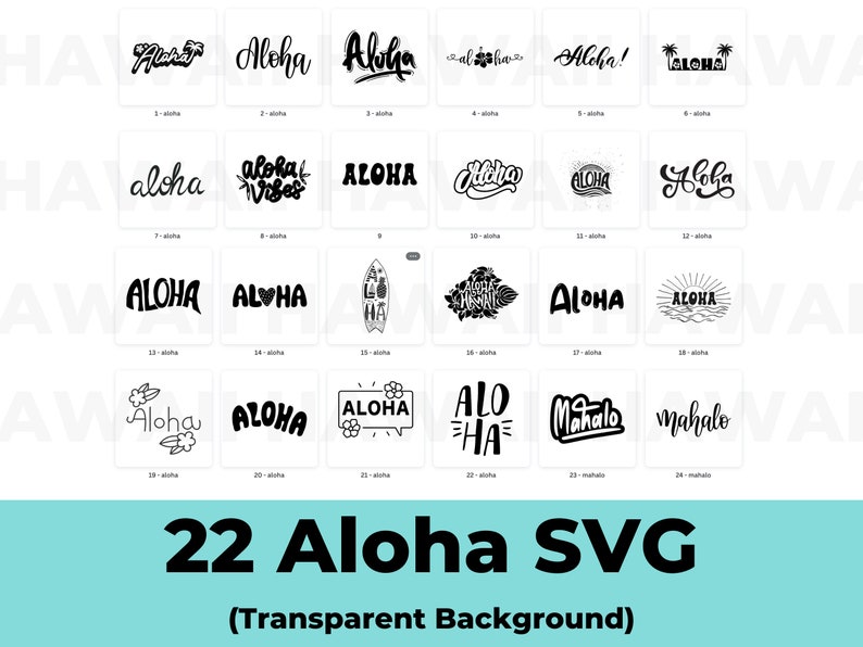 Aloha Svg Bundle | 22 Aloha Svg | Digital Download - Etsy