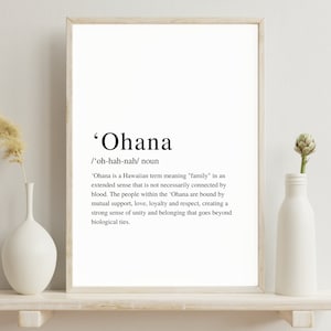 Ohana Definition in Dictionary Style | Hawaii Digital Print | Digital ...