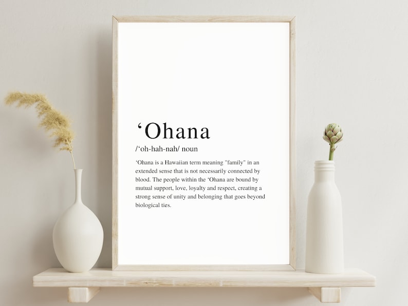 Ohana Definition in Dictionary Style | Hawaii Digital Print | Digital ...