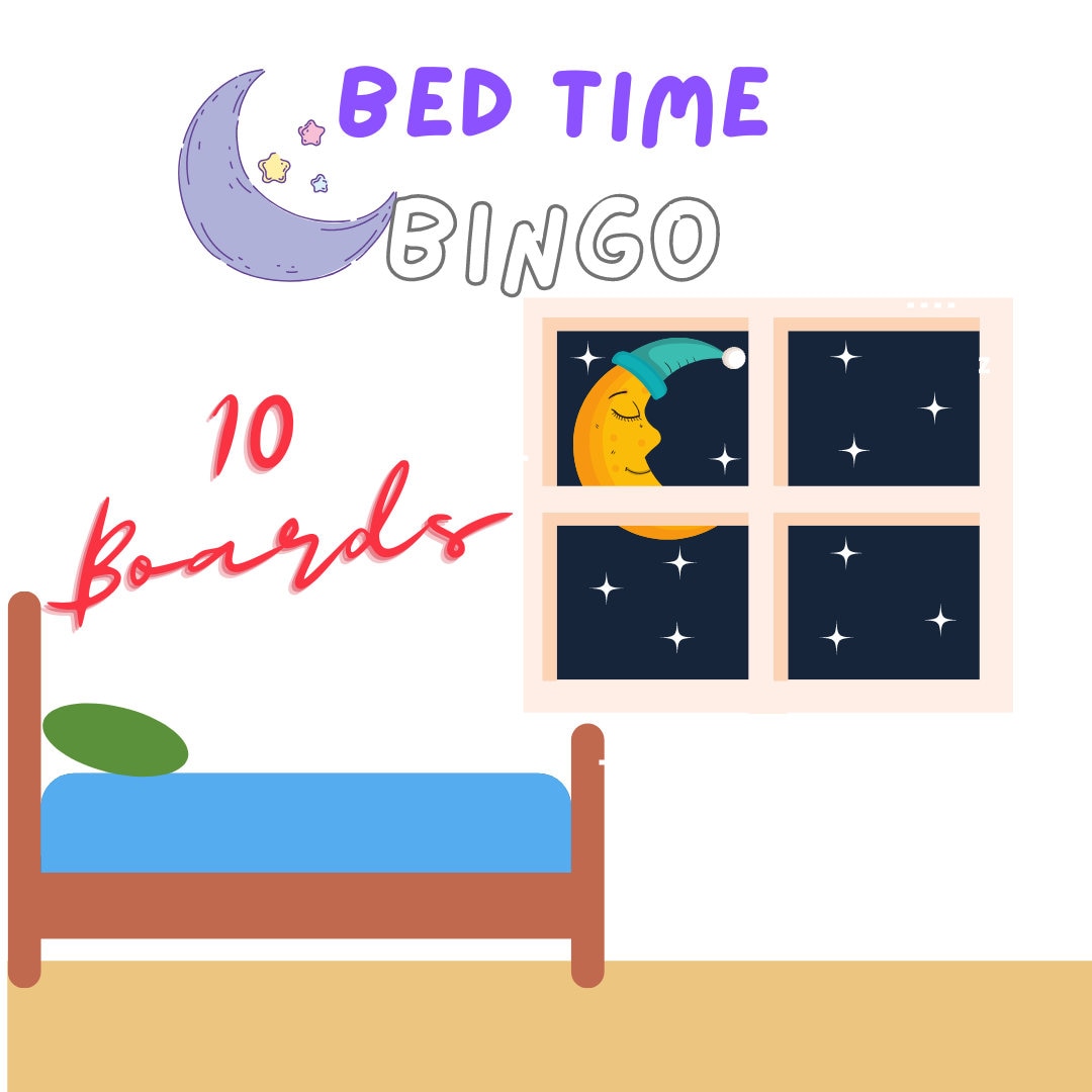 Bedtime Bingo (10 Board)- Digital Download - Etsy