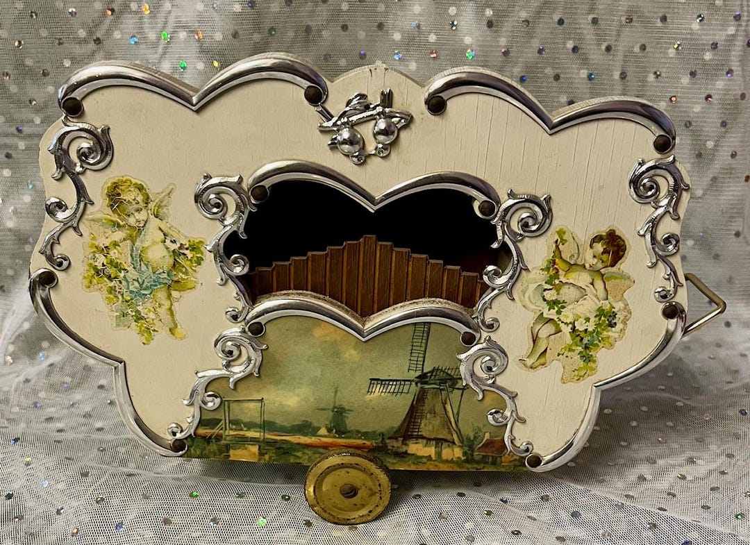 Antique Dutch Barrel Organ Music Box, Plays Tulips From Amsterdam ...