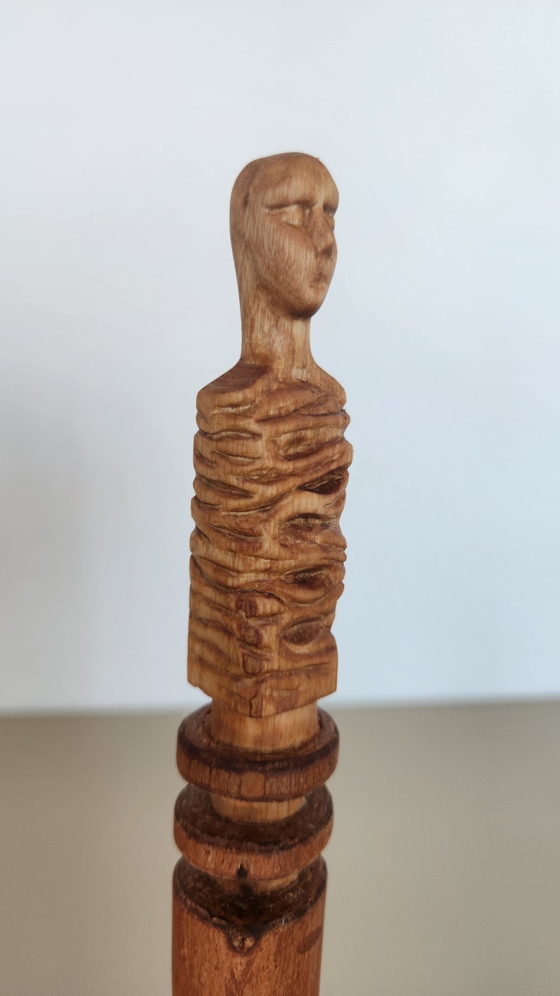 Wood Statue for Office Home Decoration Decor Handmade Sculpture Modern ...