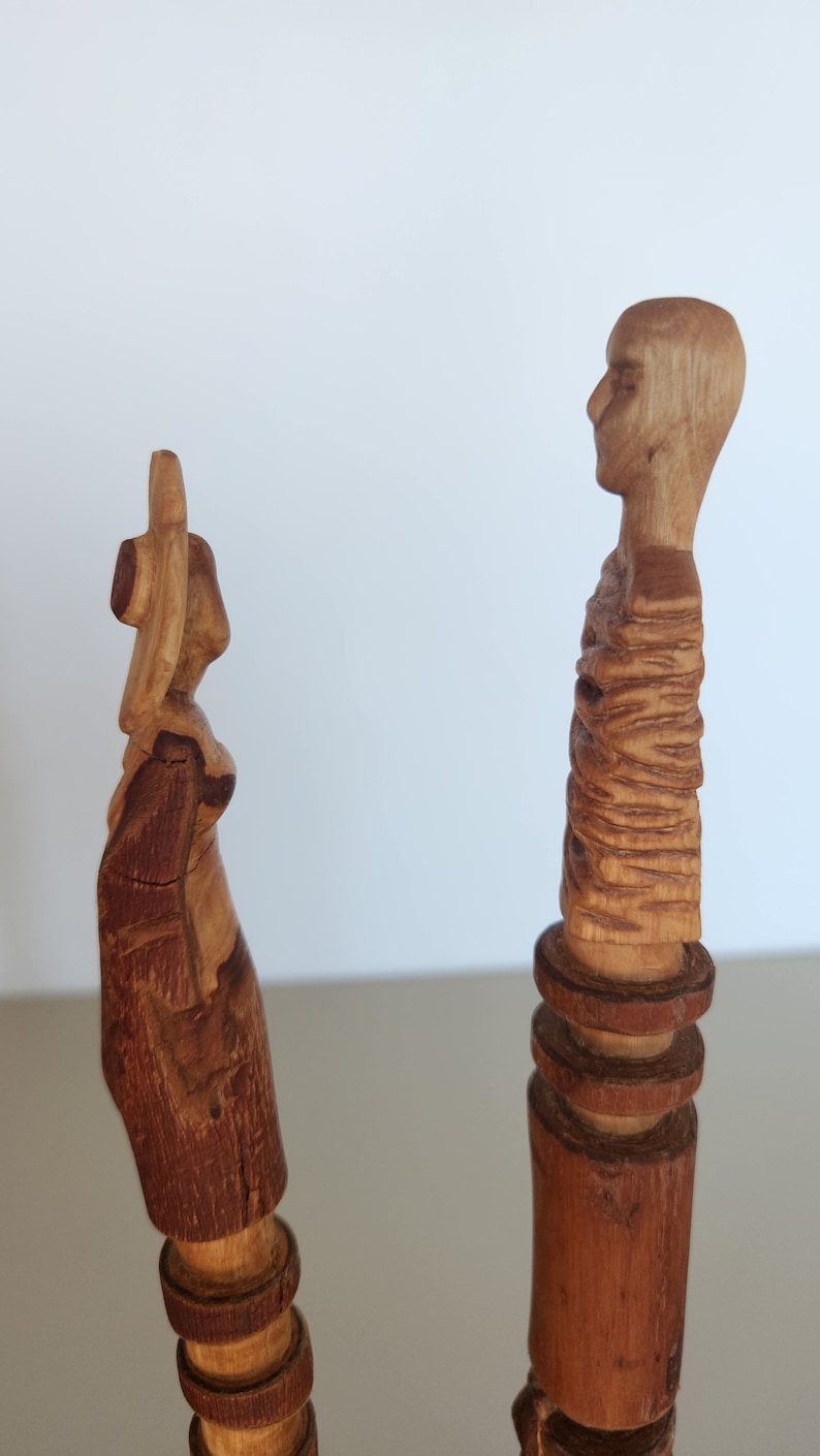 Wood Statue for Office Home Decoration Decor Handmade Sculpture Modern ...