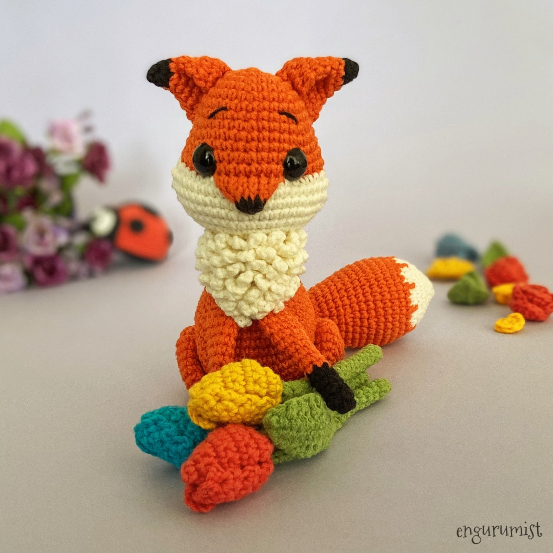 Oliver the Fox - Fox and Tulip PDF Pattern - Etsy