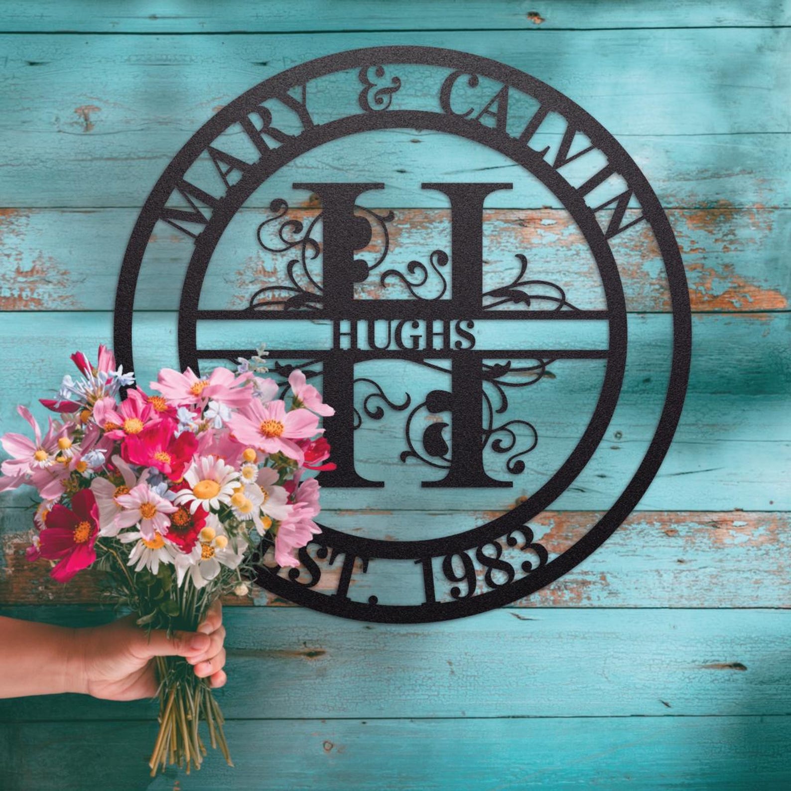 Custom Metal Monogram, Personalized Wedding Décor, Customizable ...