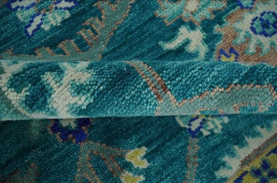 Buy Hand Knotted L Blue Oushak Rugs Contemporary Modern Area Rugs ...