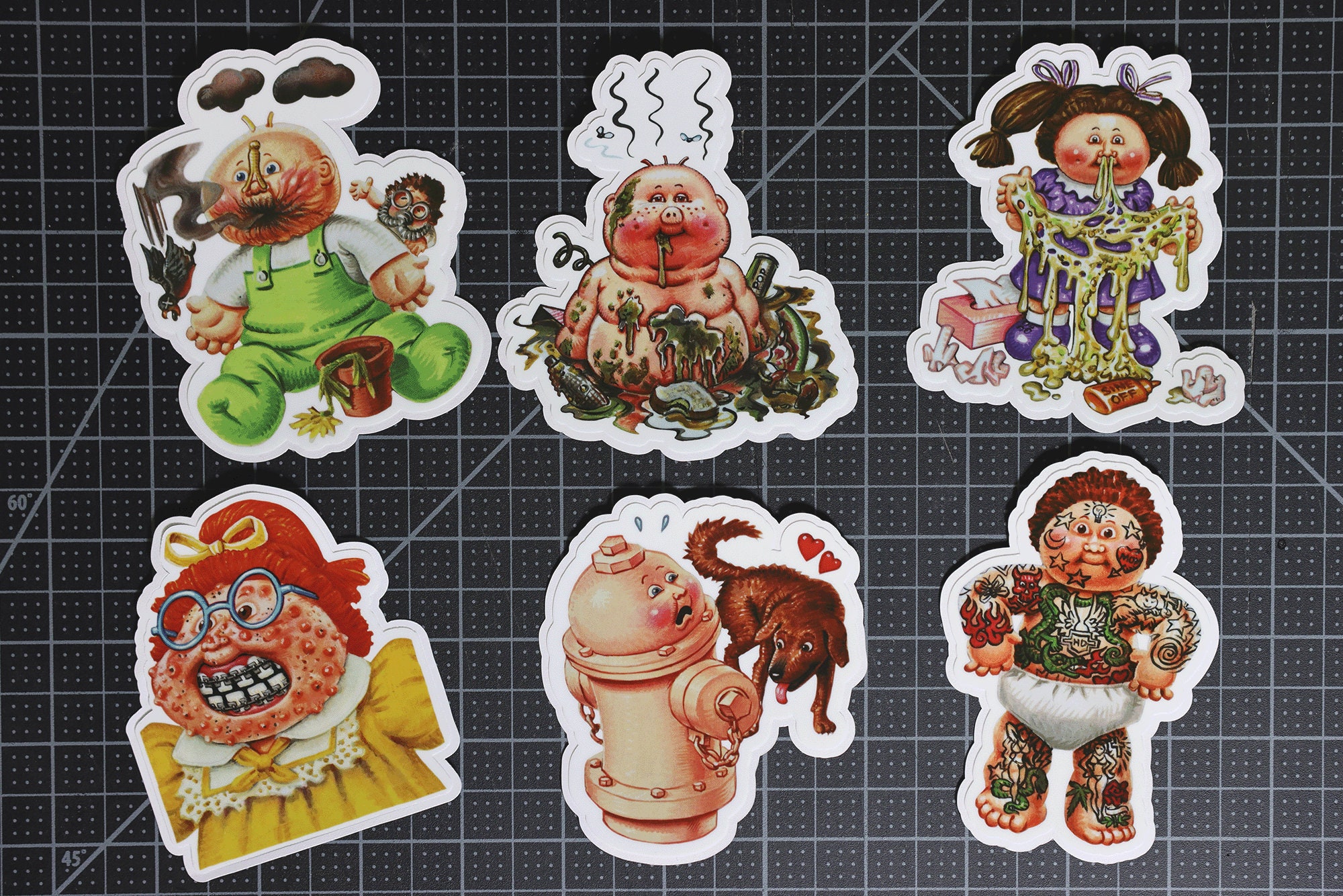 Garbage Pail Kids Series 2 Character Sticker - Etsy