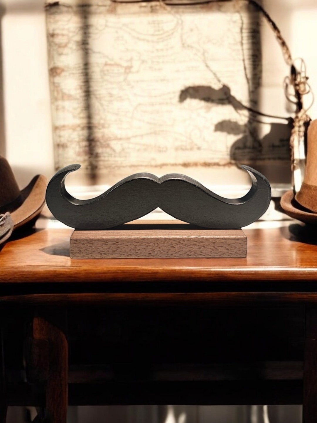 Mustache Desk Sign Bookshelf Decor Gifts for Men - Etsy