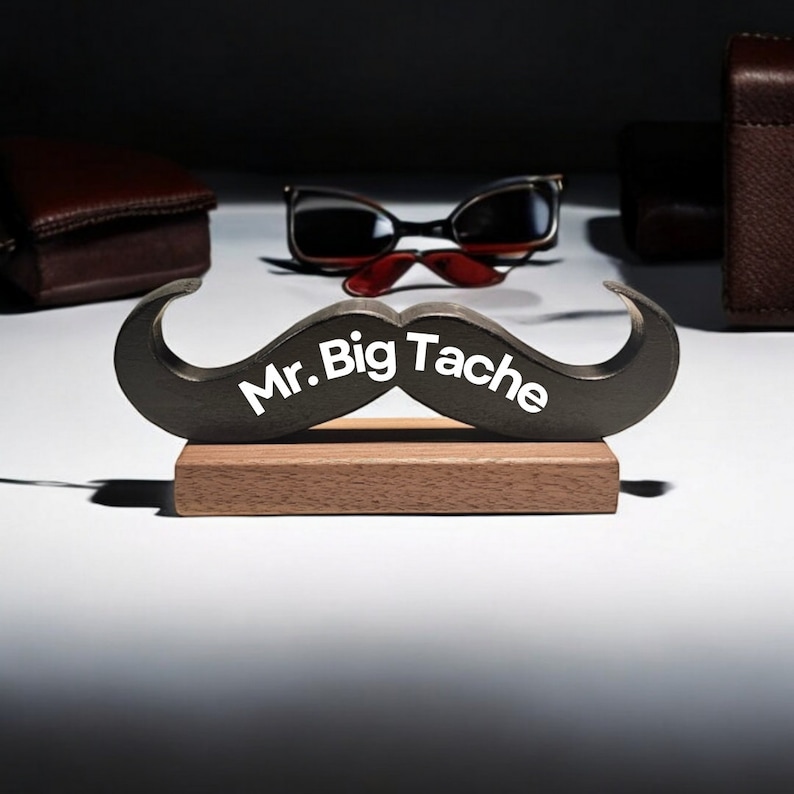 Mustache Desk Sign Bookshelf Decor Gifts for Men - Etsy
