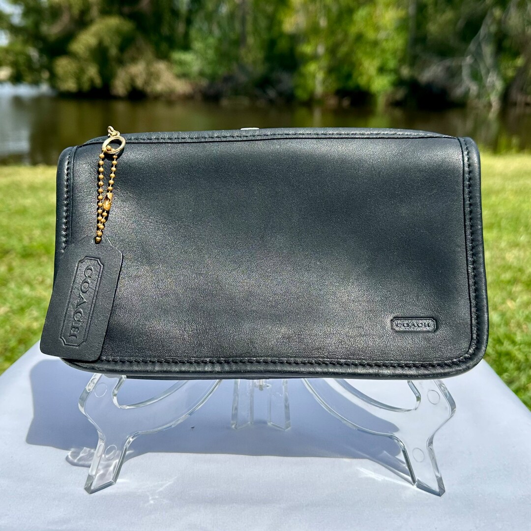Coach Vintage 1990s Chunky Case Pouch Black Style 7165 - Etsy