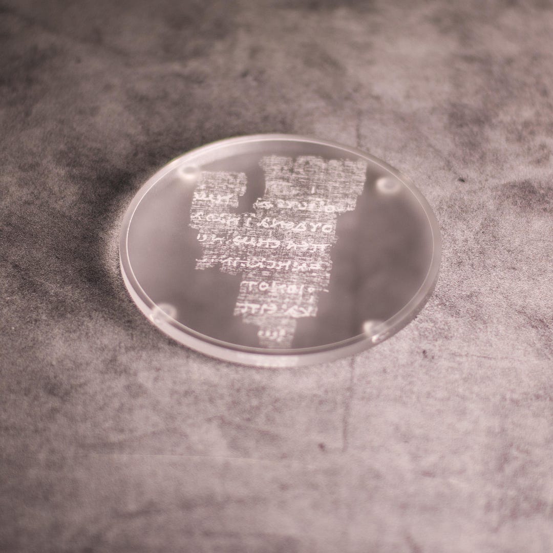 Custom Acrylic P52 Gospel of John Bible Manuscript Fragment Coasters - Etsy