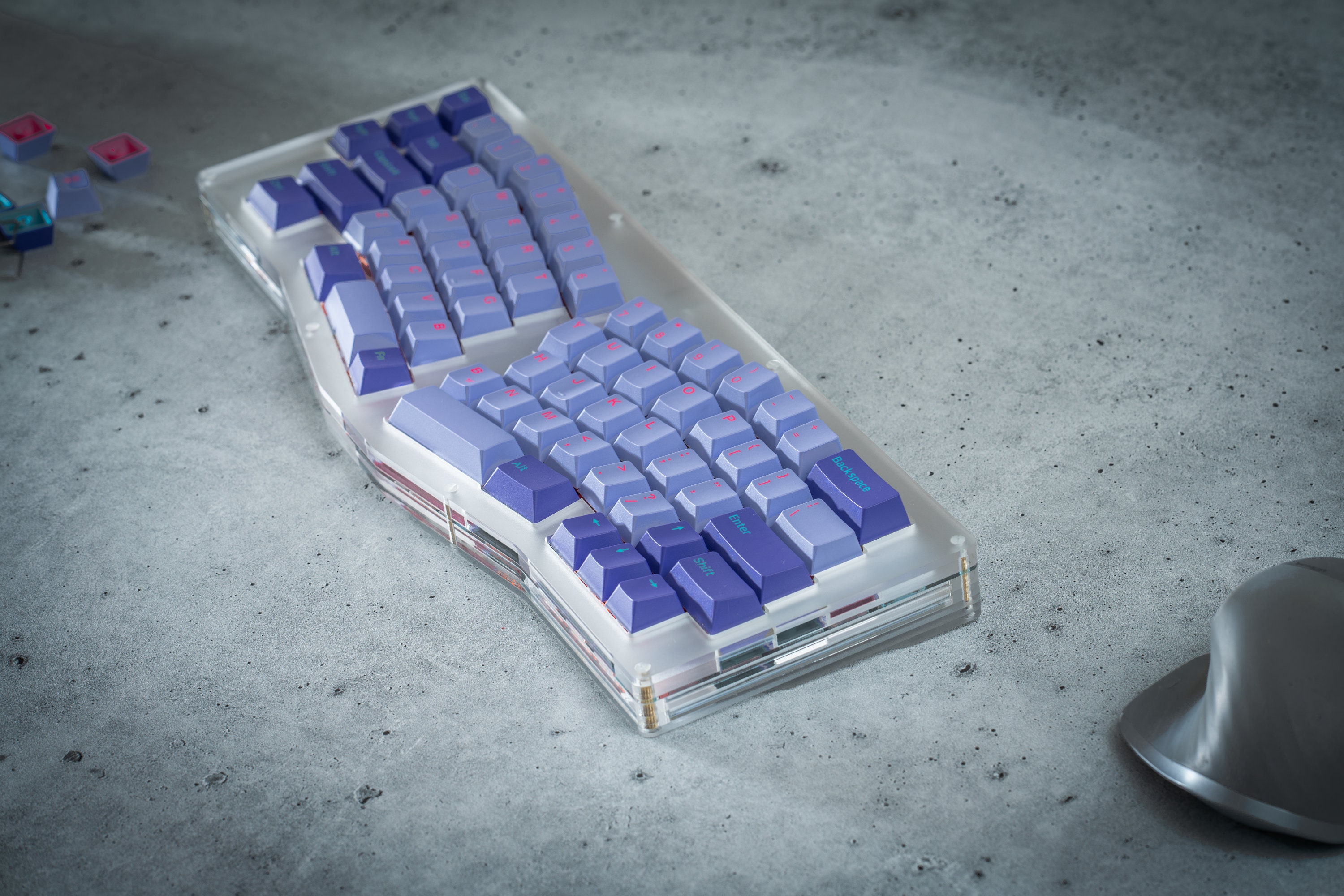 Complete Custom Keyboard and Wrist Rest Alice Layout With Nav Cluster ...