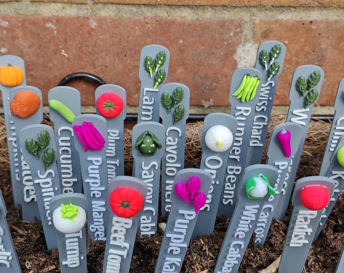 VEGETABLE Plant Markers - Etsy UK