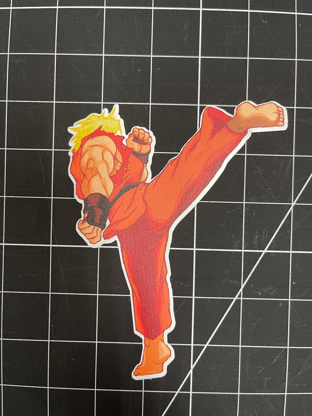 Ken Kick | Street Fighter Vinyl Sticker, Decal, Laptop Sticker, Water ...
