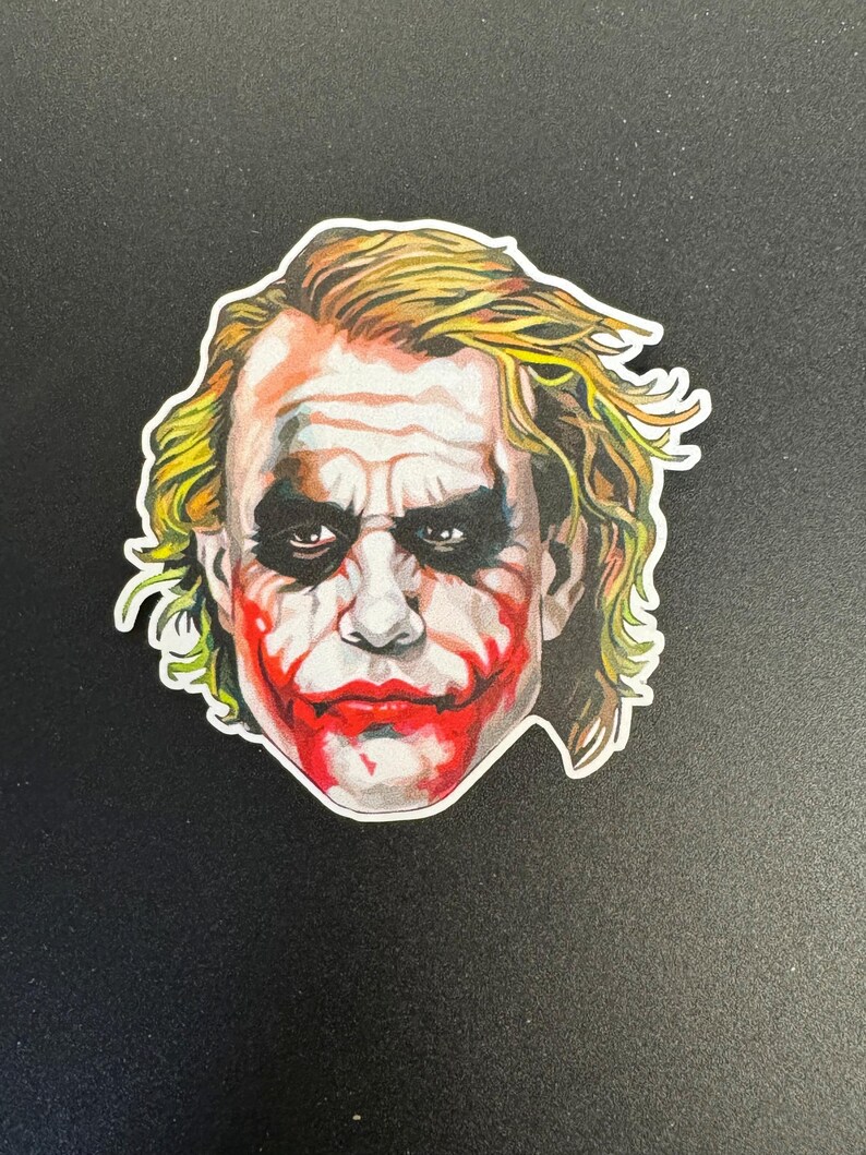 Joker Sticker Comics Vinyl Decal Clown Prince of Crime Villain Fan Art ...