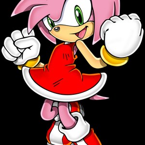AMY ROSE | Sonic the Hedgehog Sticker, Decal, Laptop Sticker, Water ...