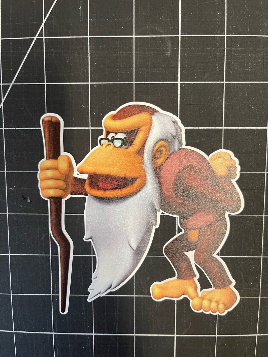 Cranky Kong | Super Mario Bros Sticker, Decal, Laptop Sticker, Water ...