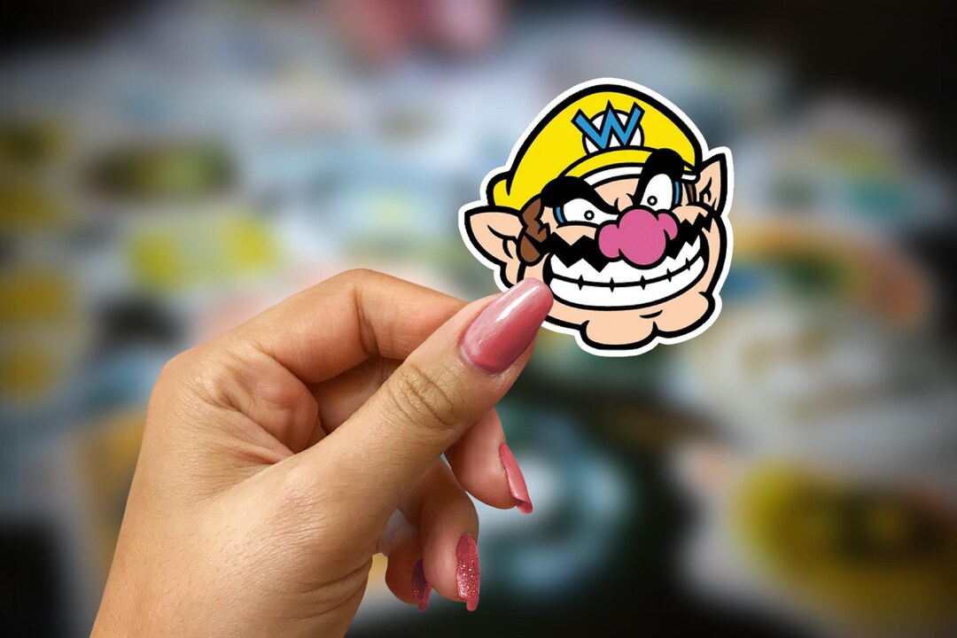 Wario Sticker Nintendo Fan Art Vinyl Decal Retro Gamer Gift for Him ...