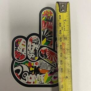 Middle Finger Sticker | Car Decal, JDM Decals, Japanese Car Decals ...