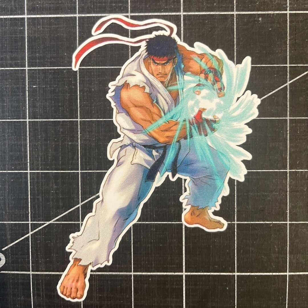 Ryu Shoryuken Street Fighter Sticker Decal Laptop Sticker Water Bottle ...