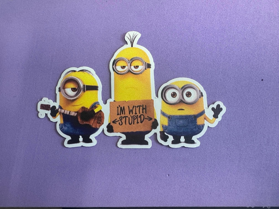 Minions Being Silly | Despicable Me Sticker, Minion Sticker, Laptop ...